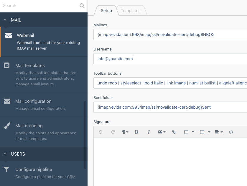 Webmail Beta [DEPRECATED] plugin - October CMS