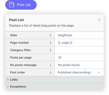 Features - October CMS